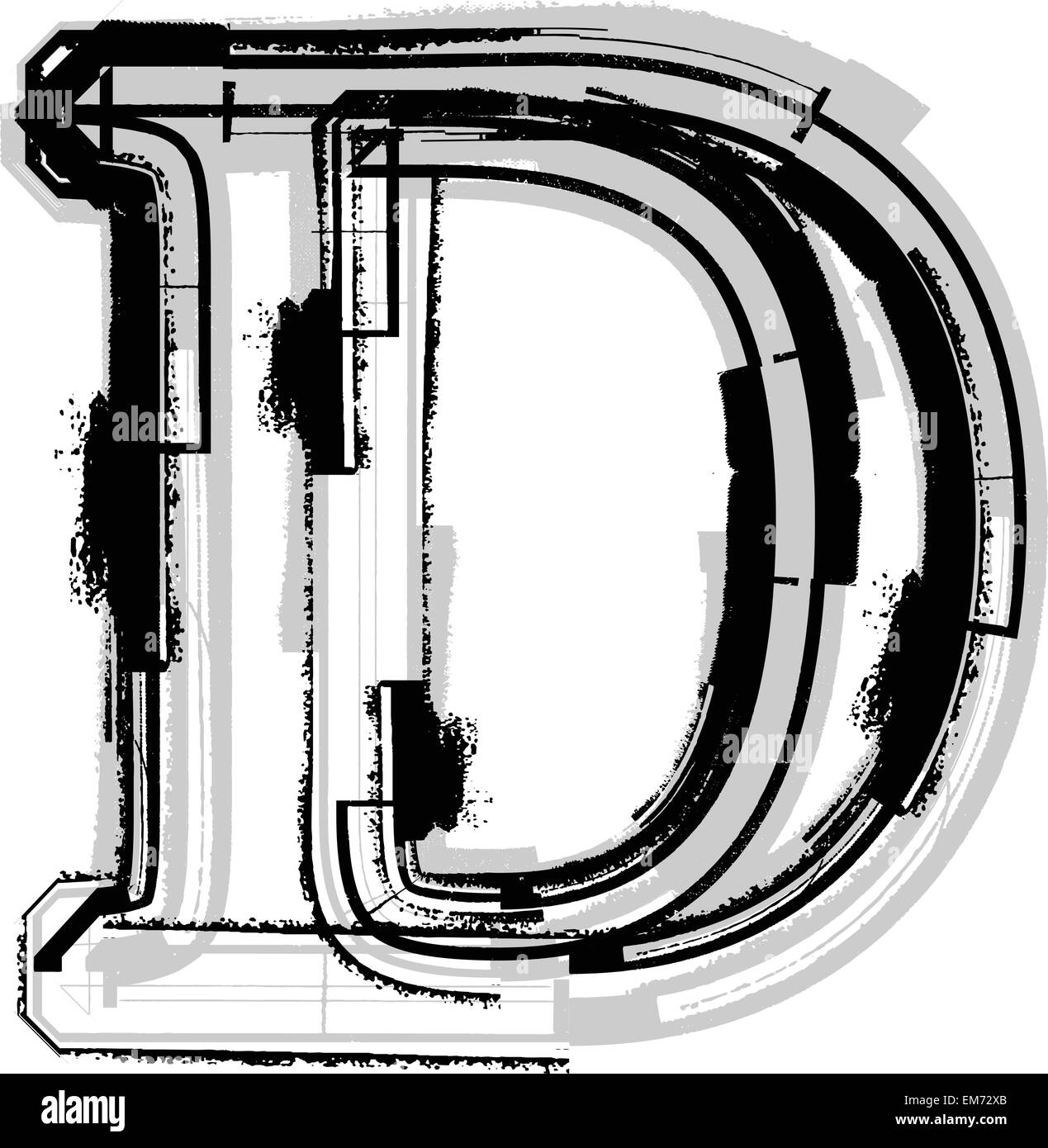 Letter d drawing Black and White Stock Photos & Images - Alamy