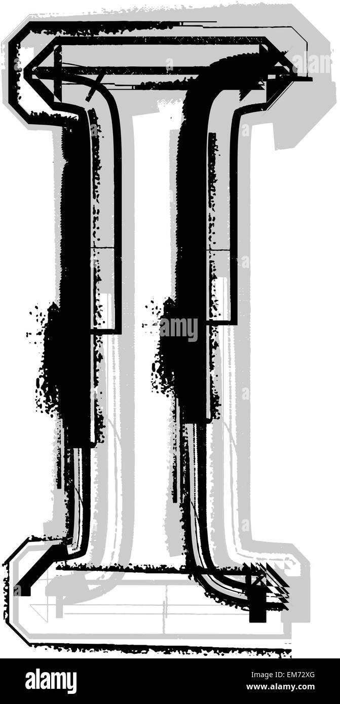 Graffiti alphabet letter i hi-res stock photography and images - Alamy