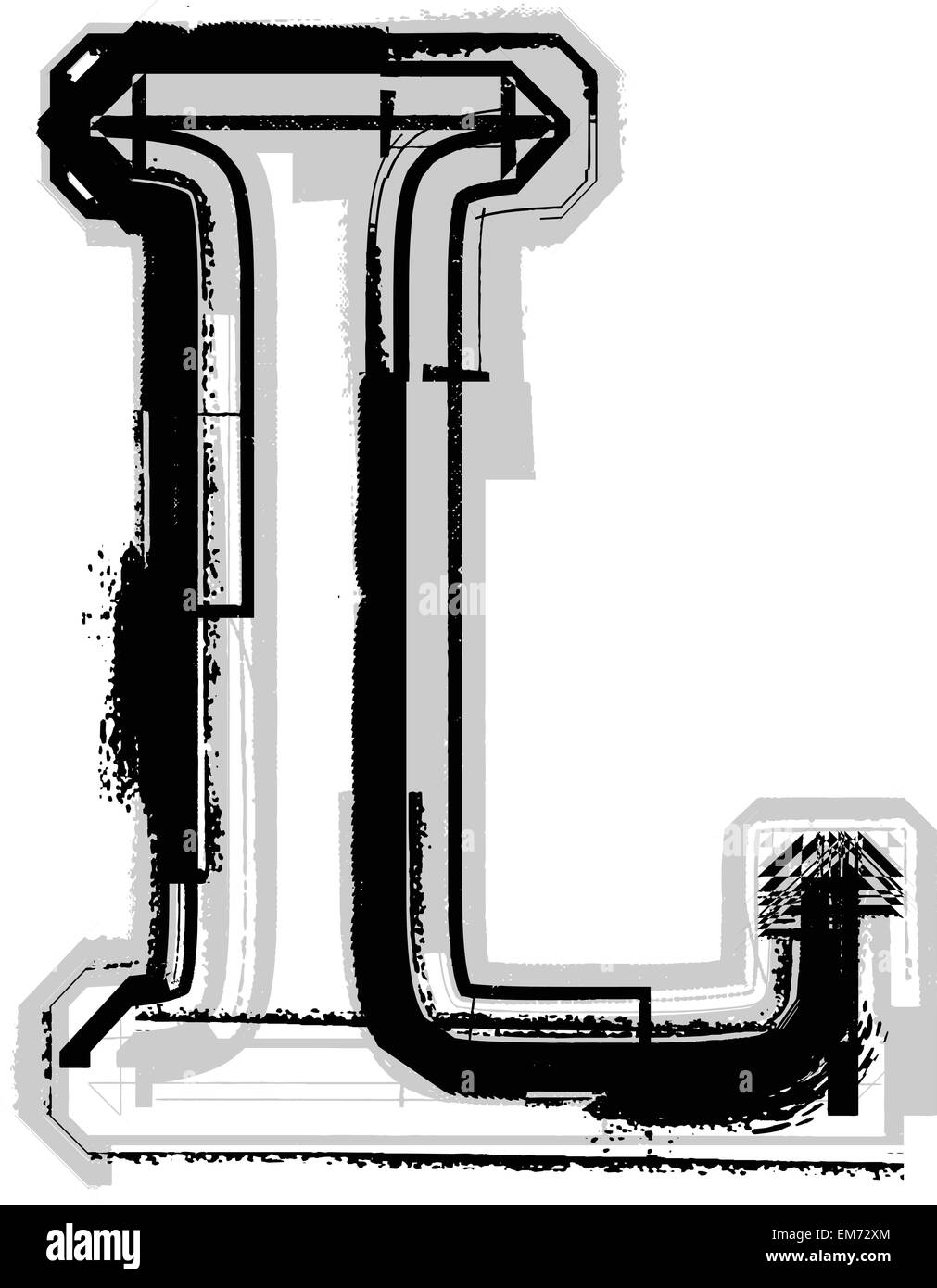 Font illustration LETTER L Stock Vector Image & Art - Alamy