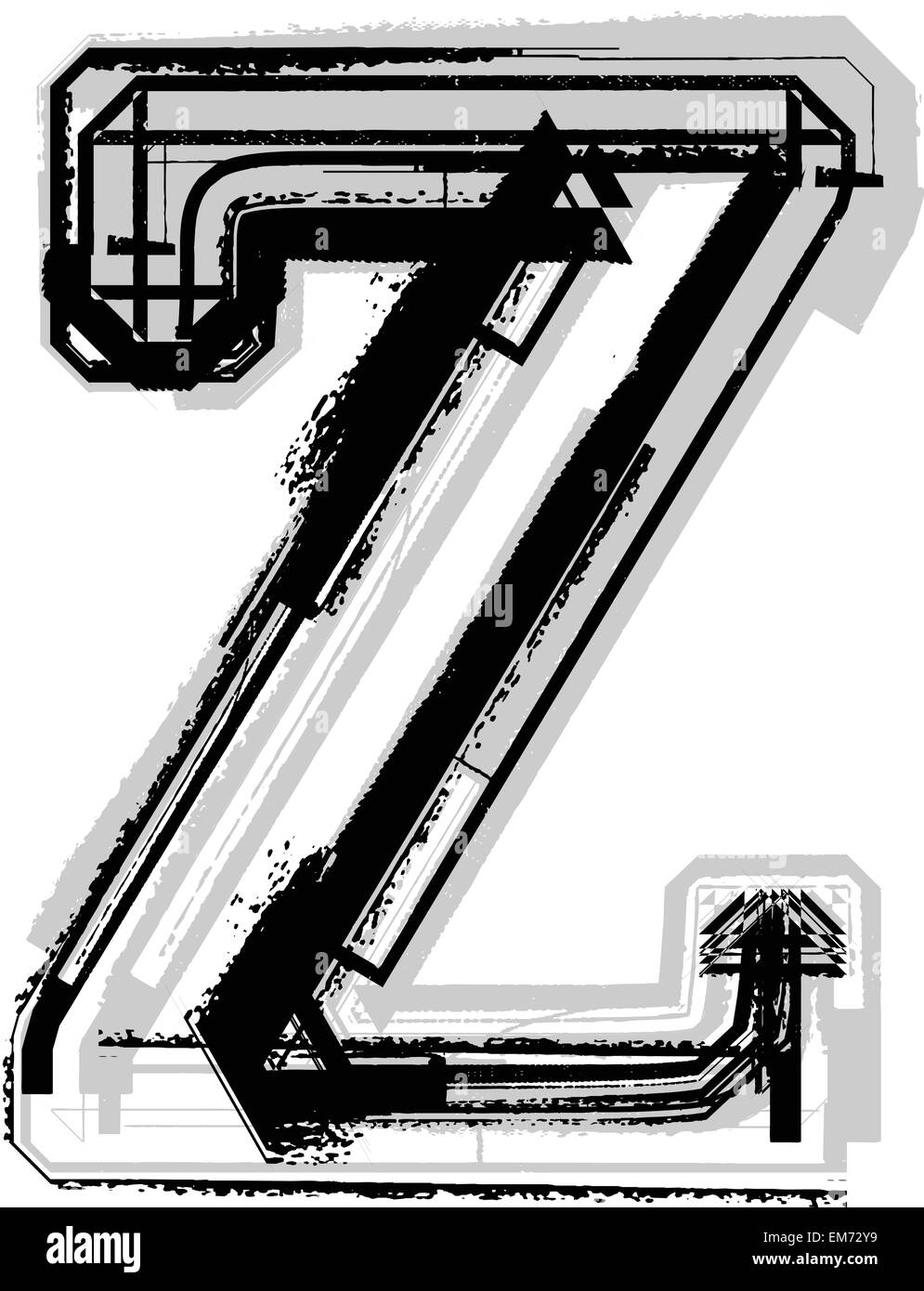 Letter z drawing Black and White Stock Photos & Images - Alamy