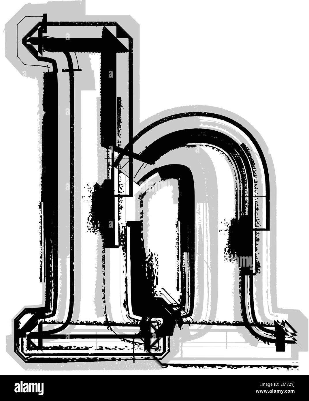 Font illustration LETTER h Stock Vector Image & Art - Alamy