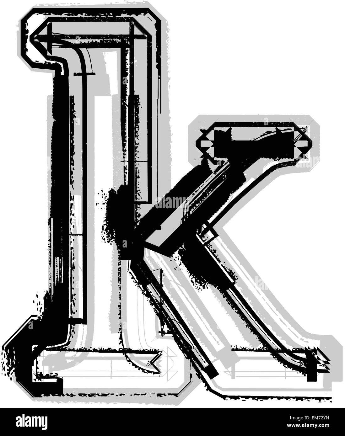 Letter k lowercase Black and White Stock Photos & Images - Alamy