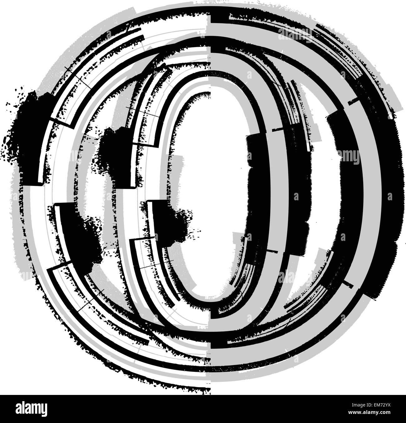 Letter o drawing Black and White Stock Photos & Images - Alamy