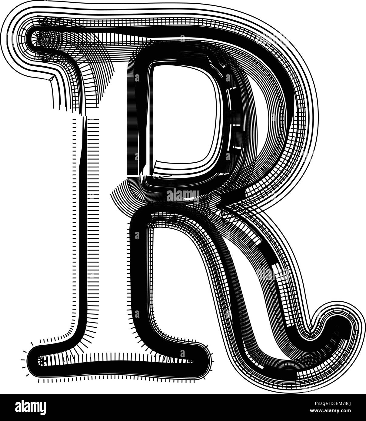Uppercase letter r lowercase Black and White Stock Photos & Images - Alamy