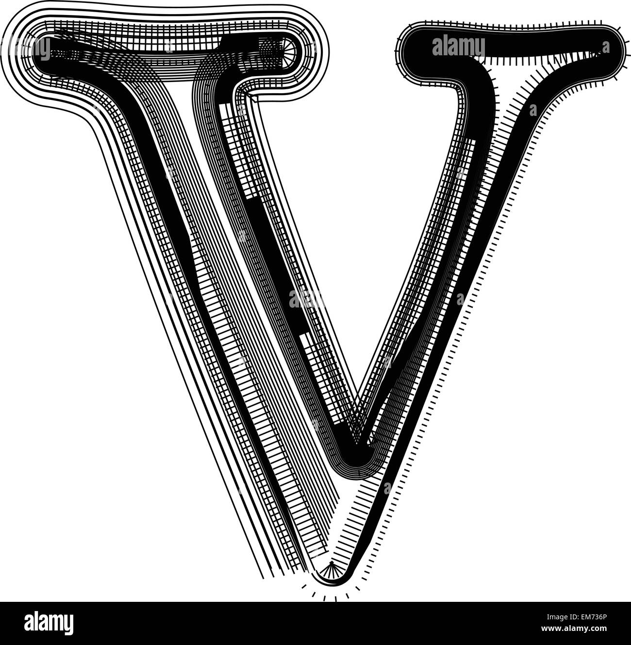 Letter v lowercase Black and White Stock Photos & Images - Alamy