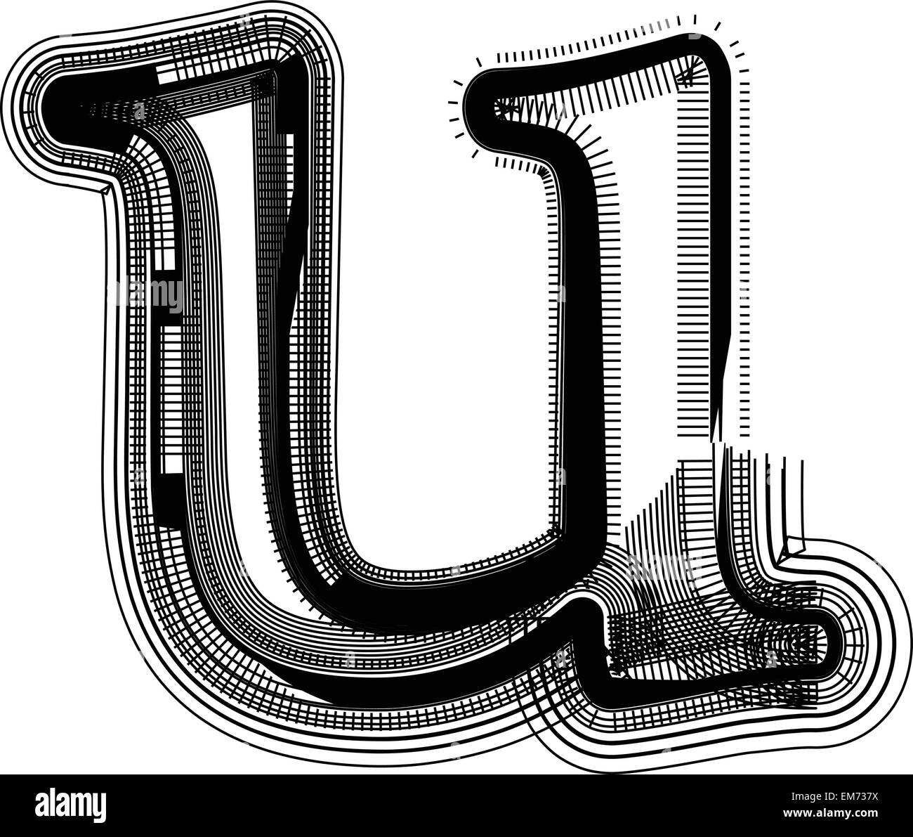 Font illustration LETTER u Stock Vector Image & Art - Alamy