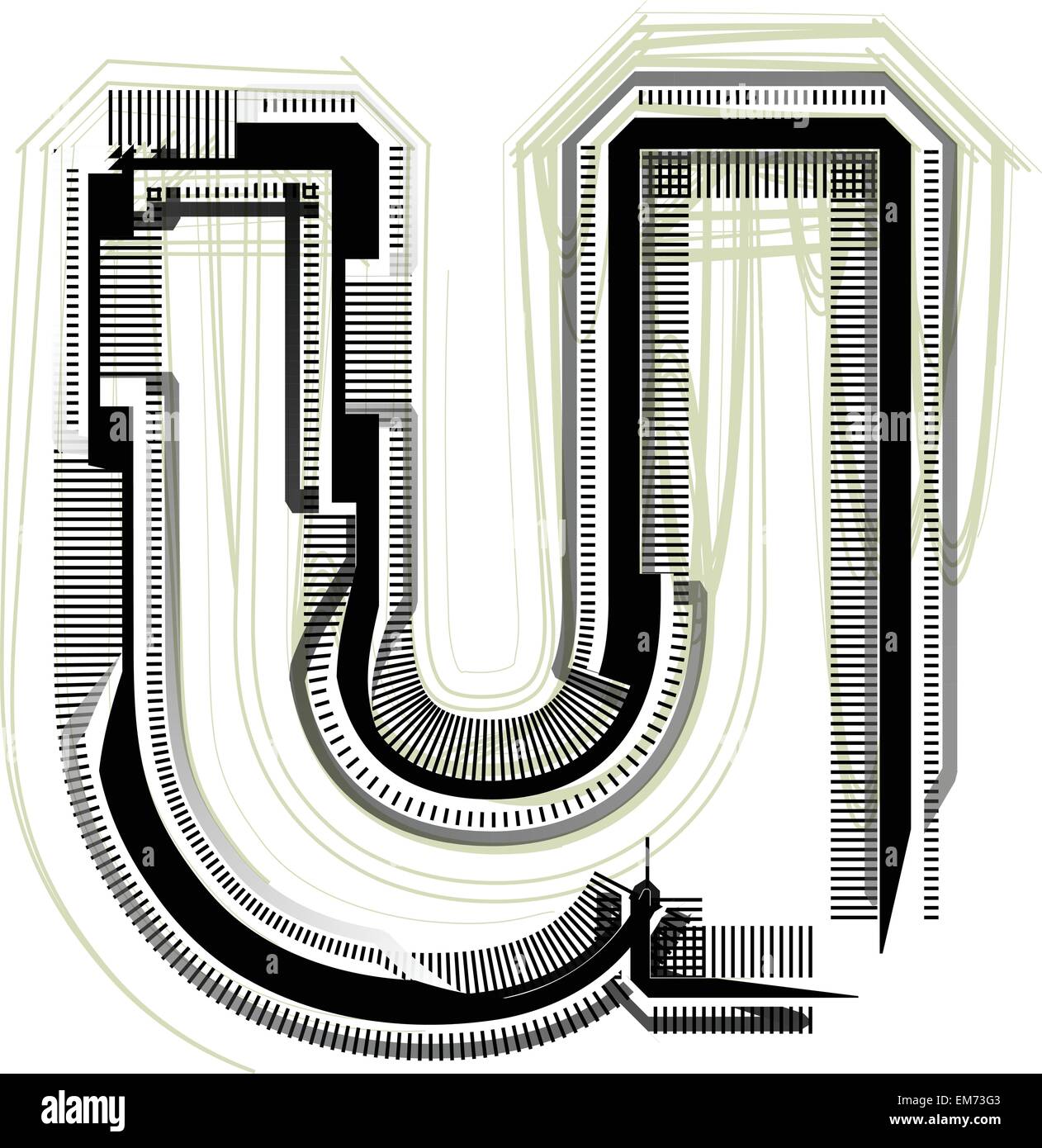 Font illustration LETTER u Stock Vector Image & Art - Alamy