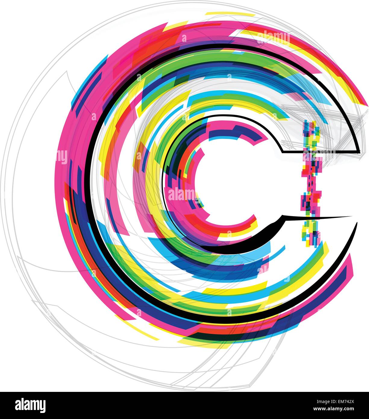 Graffiti alphabet letter c hi-res stock photography and images - Alamy
