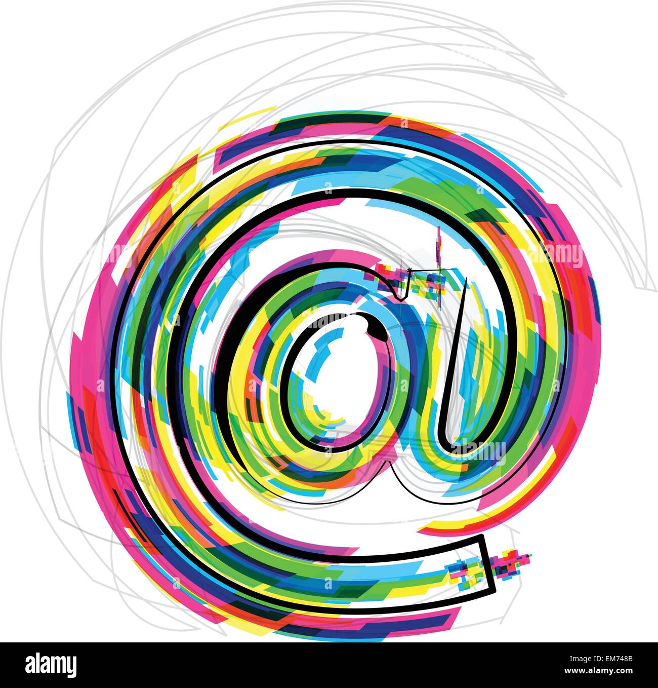 Arobase icon Stock Vector Images - Alamy