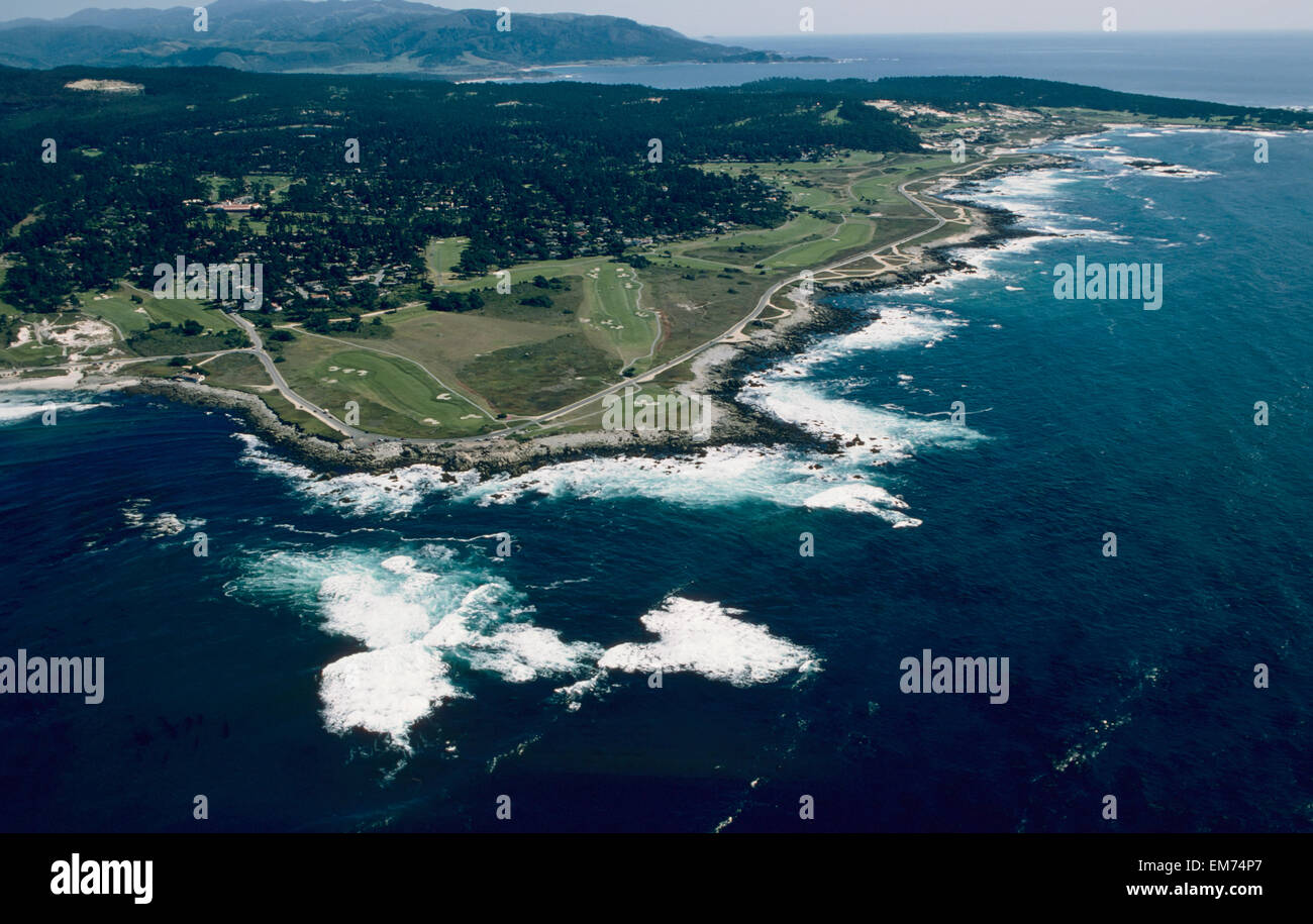 California, Aerial Of Monterey Peninsula Stock Photo - Alamy