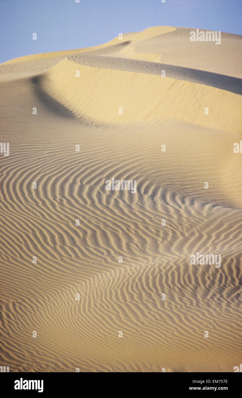 India, Rajasthan, Thar Desert, Sand Dunes, Close-Up Of Designs In Sand ...