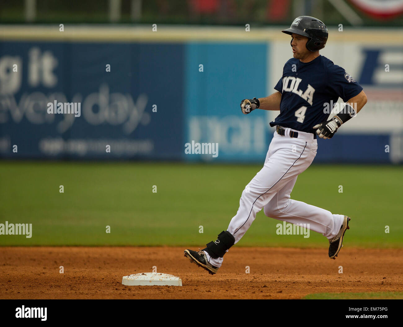 Metairie, LA, USA. 16th Apr, 2015. New Orleans Zephyrs catcher Vinny ...