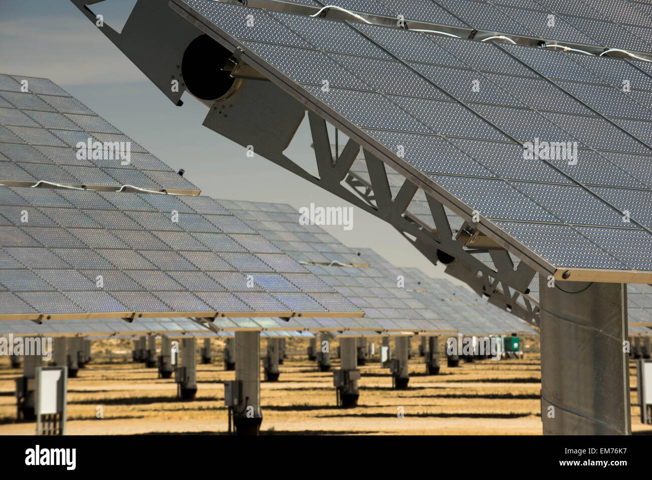 Borrego Springs, California, USA. 11th Apr, 2015. Solar panels at solar ...