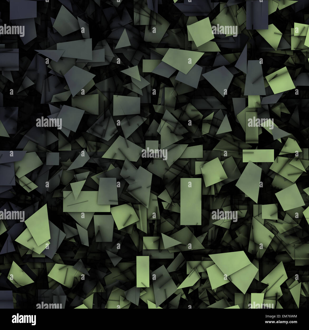 gray green 3d abstract fragmentation geometric Stock Photo - Alamy