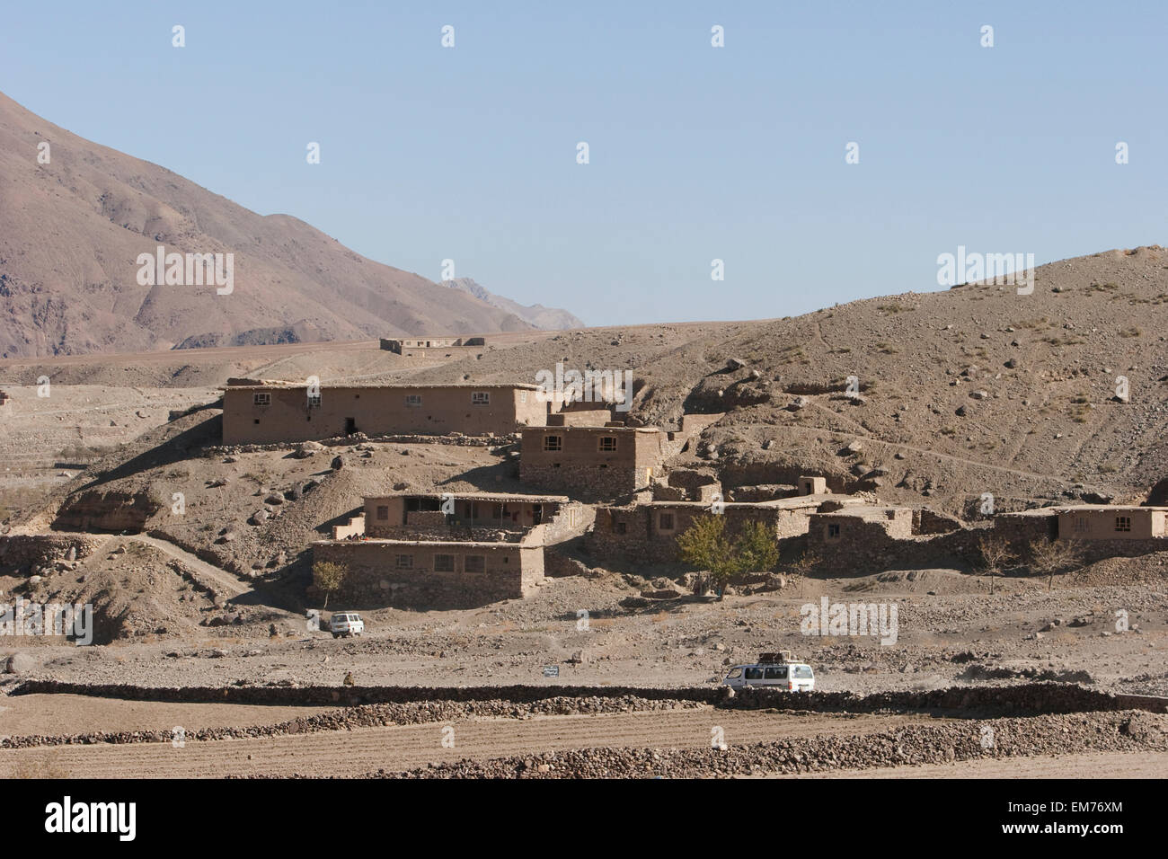 Stone Houses In Baghe Afghan, Parwan Province, Afghanistan Stock Photo ...