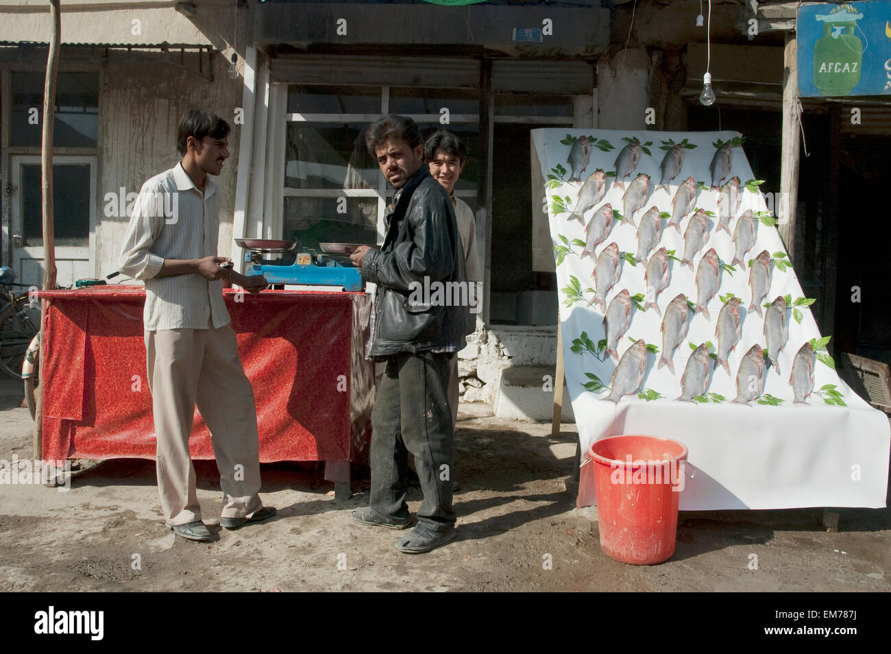 Fish Vendor In Kabul,, Afghanistan Stock Photo - Alamy