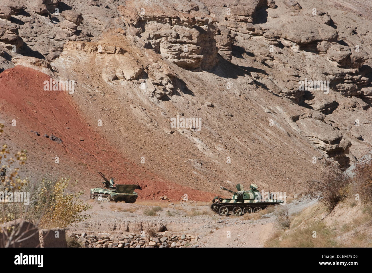 Abandoned Soviet Tanks In Shekh Ali, Parwan Province, Afghanistan Stock ...