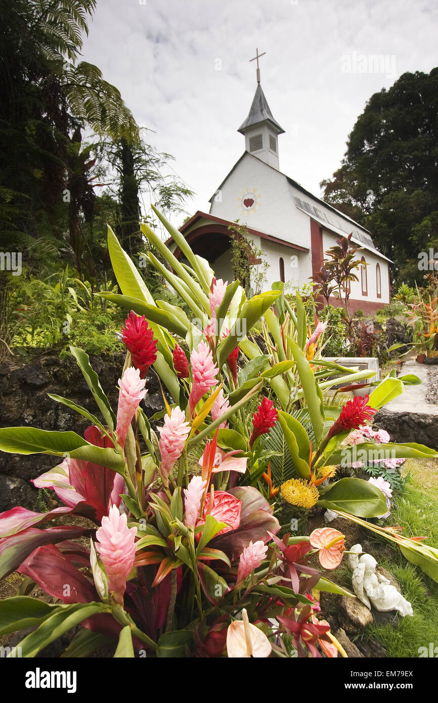 Hawaii, Maui, Wailua, St. Gabriel's Church, Also Known As The Coral ...