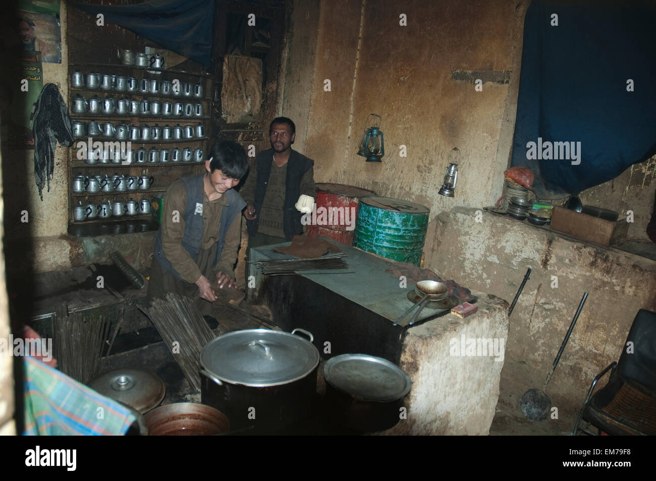 Afghan Boy Preparing Kebabs Restaurant In Gardandiwal (Dane Sia Sang ...