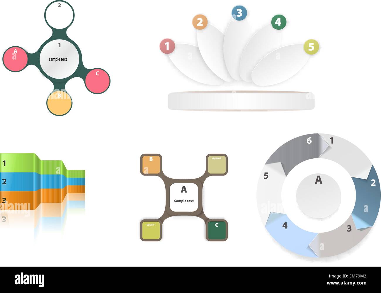 Five vector infographic hi-res stock photography and images - Alamy