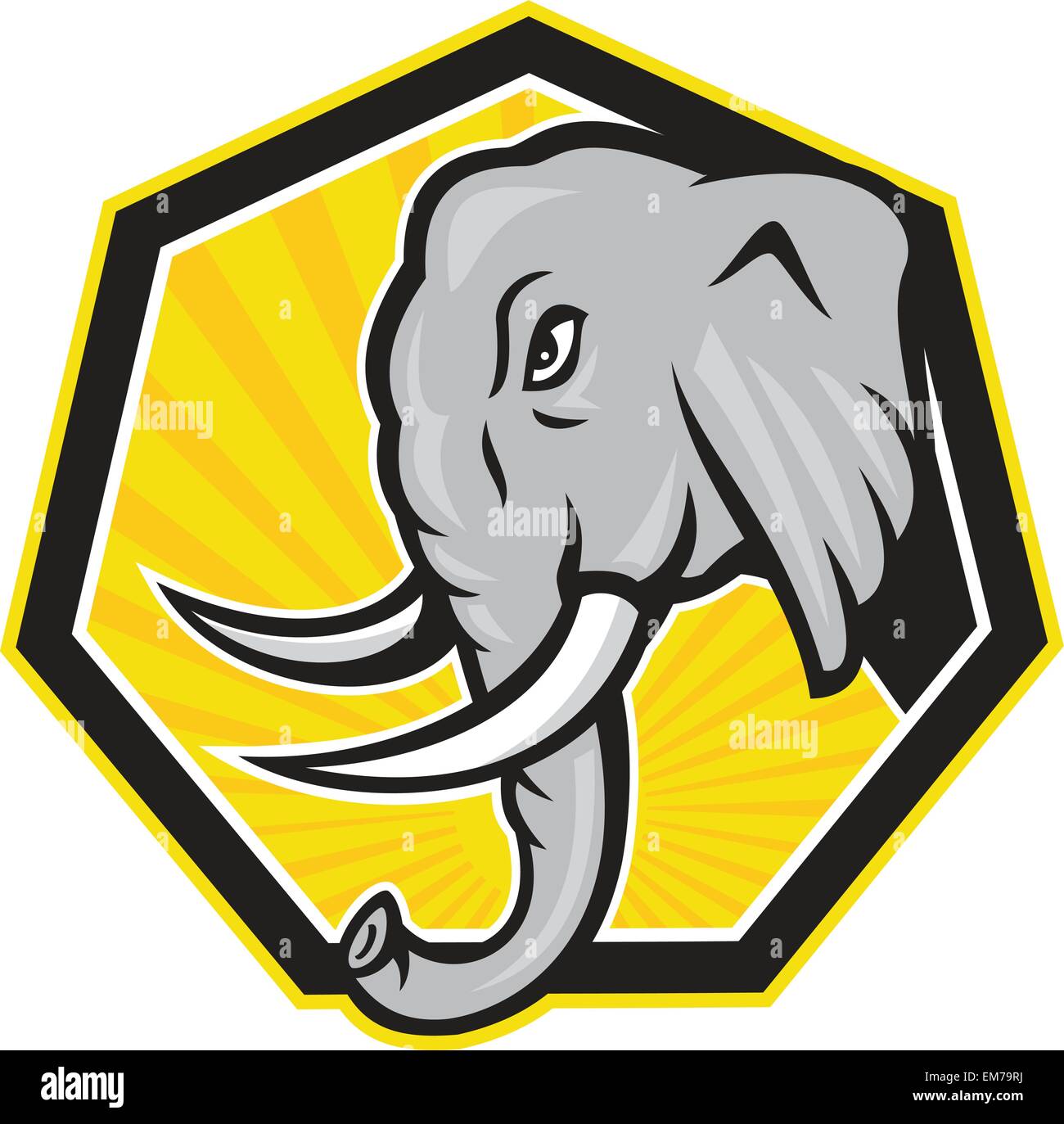 Angry Elephant Head Side Cartoon Stock Vector Image & Art - Alamy