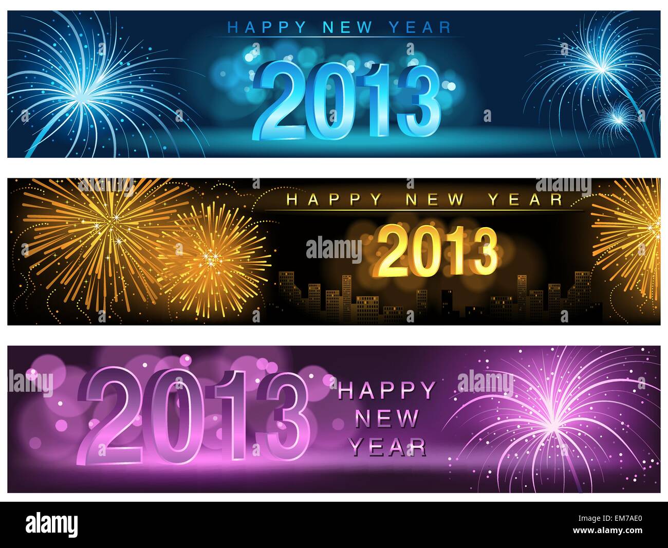 New Year Banner Set Stock Vector Image & Art - Alamy