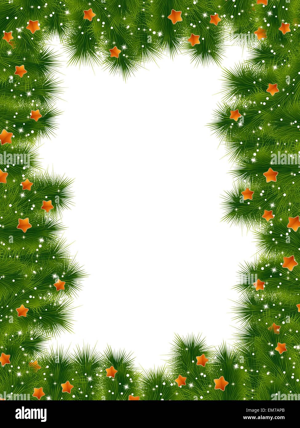 Christmas frame card fir Stock Vector Images - Alamy