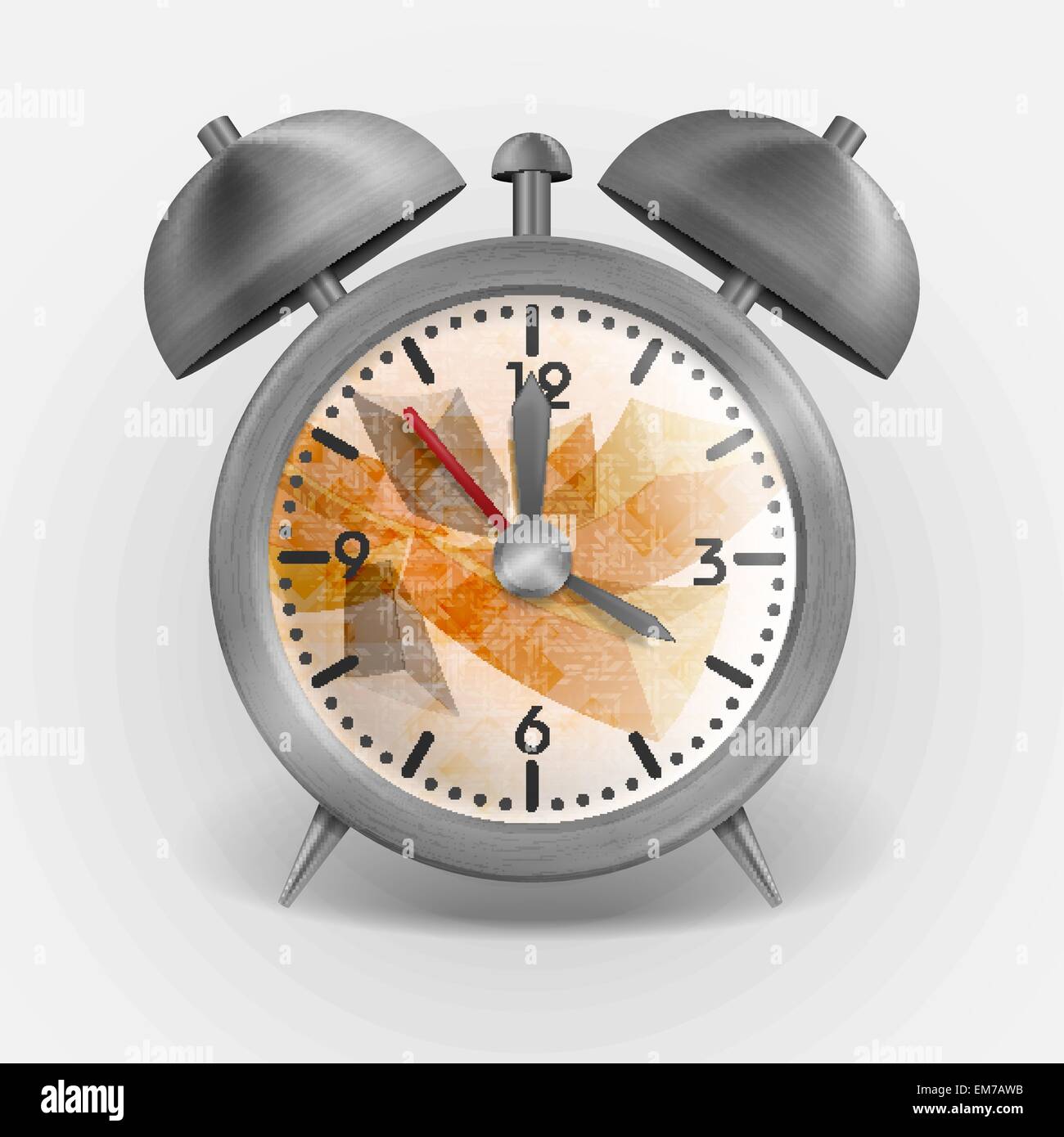 Bright yellow alarm clock Stock Vector Images - Alamy