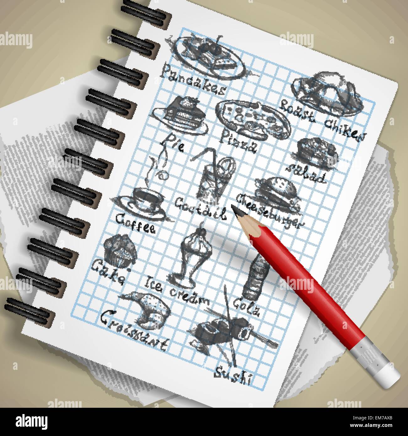 Burger hand drawn outline Stock Vector Images - Alamy
