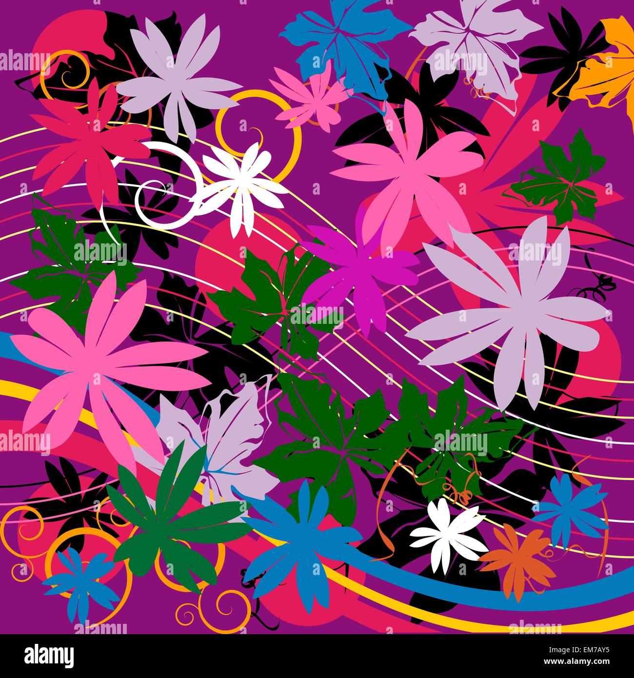 Art nouveau floral design Stock Vector Images - Alamy
