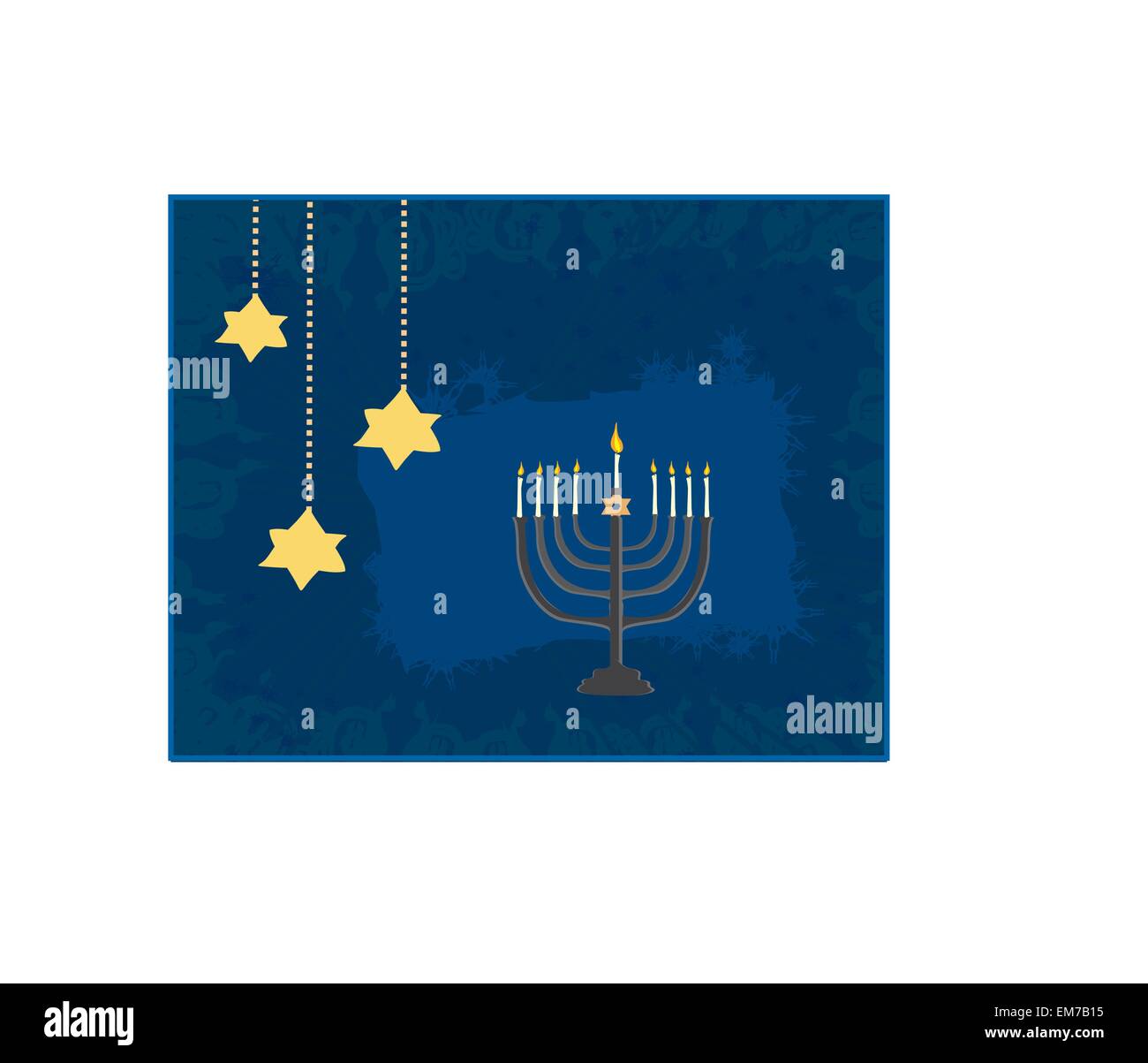 Vector illustration of hanukkah menorah abstract card Stock Vector ...