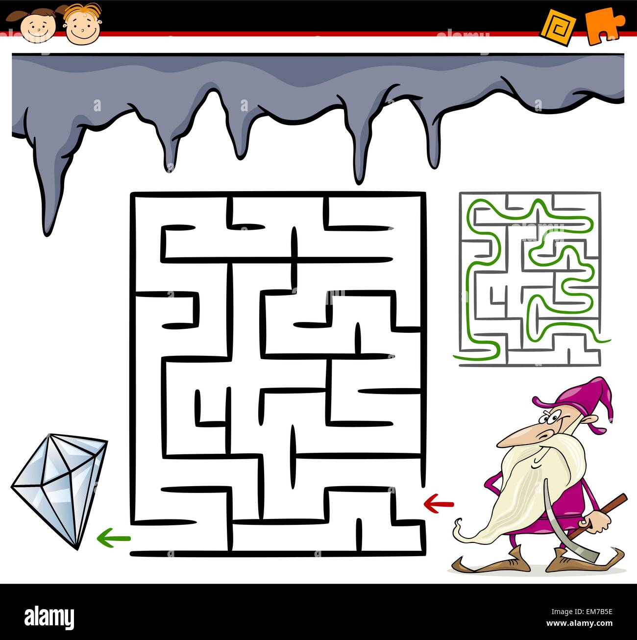 cartoon maze or labyrinth game Stock Vector Image & Art - Alamy