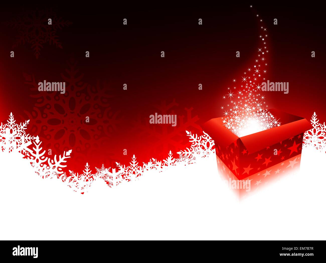 Snowy christmas background gift Stock Vector Images - Alamy