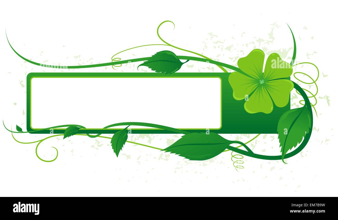 Green Floral Banner Stock Vector Image & Art - Alamy