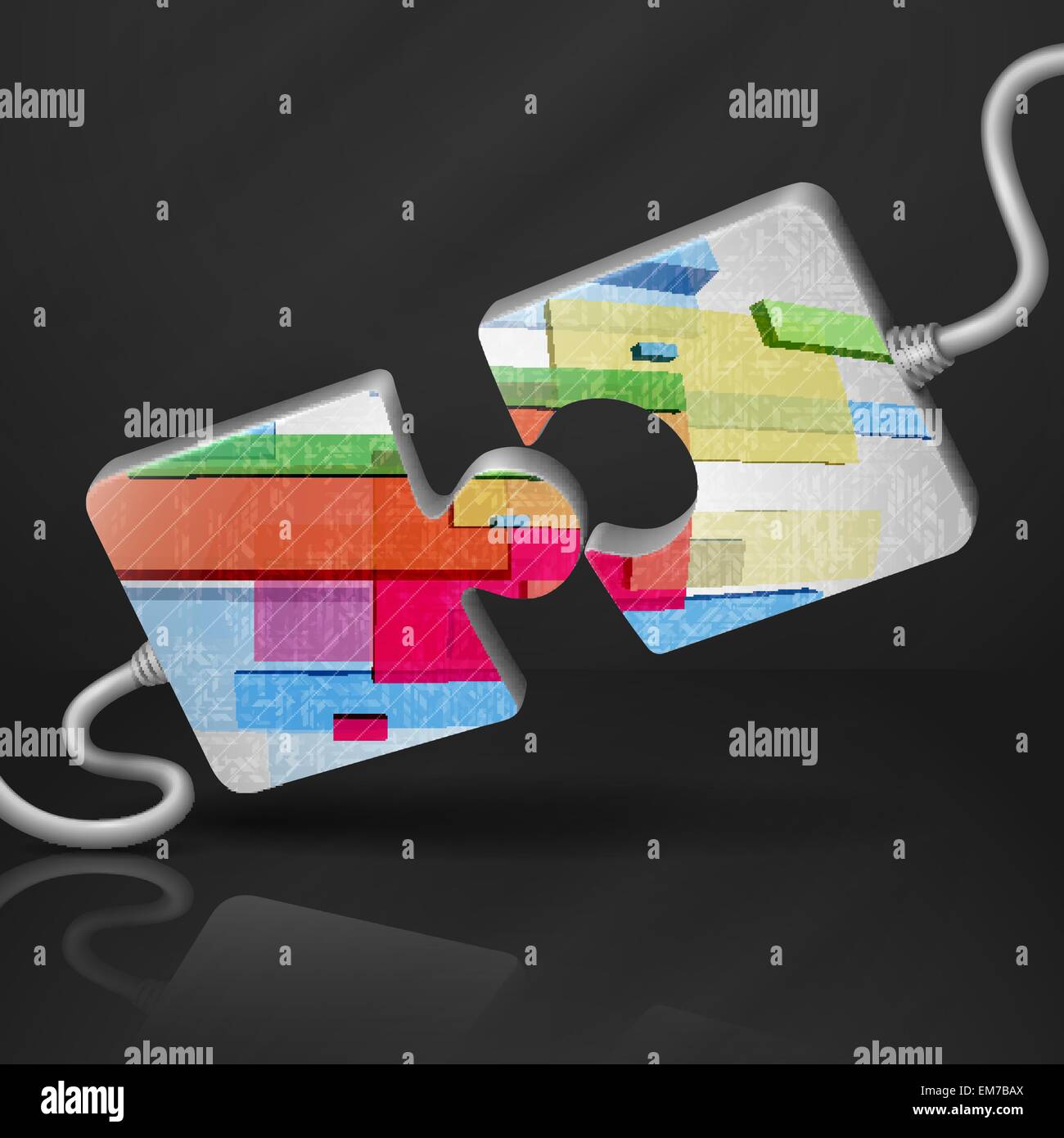 Modern Puzzle Template Stock Vector Image & Art - Alamy