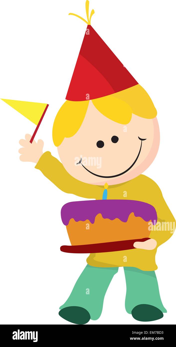 birthday boy cartoon Stock Vector Image & Art - Alamy