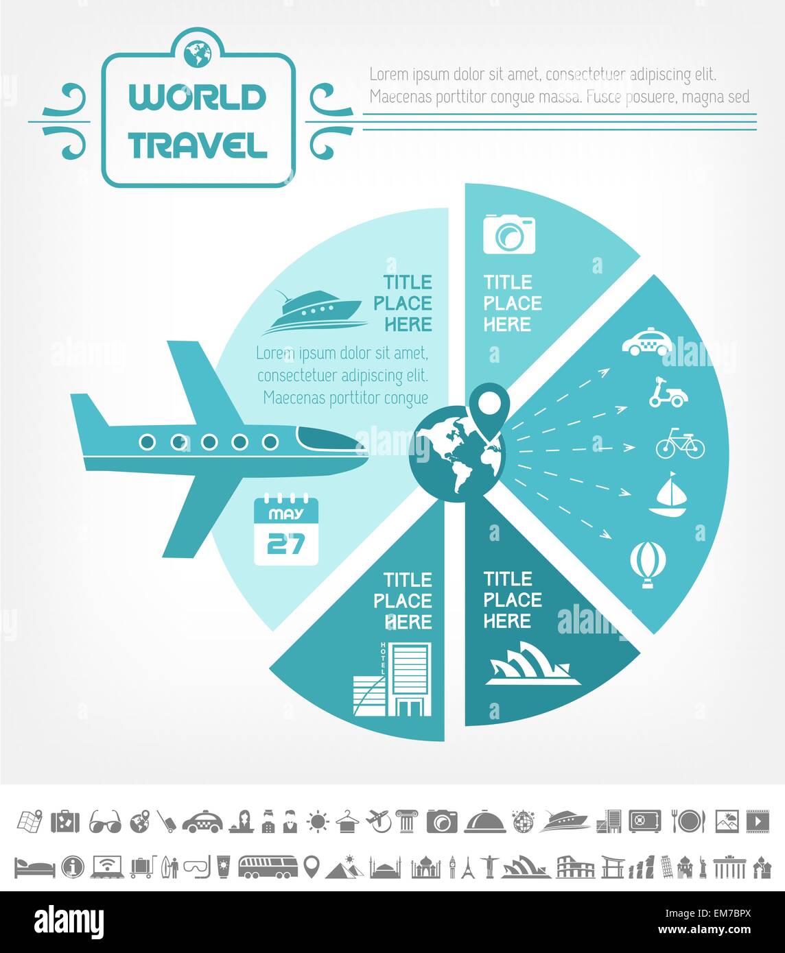 Travel Infographic Template Stock Vector Image & Art - Alamy