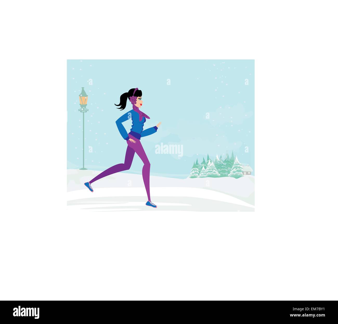 Slim girl Stock Vector Images - Alamy