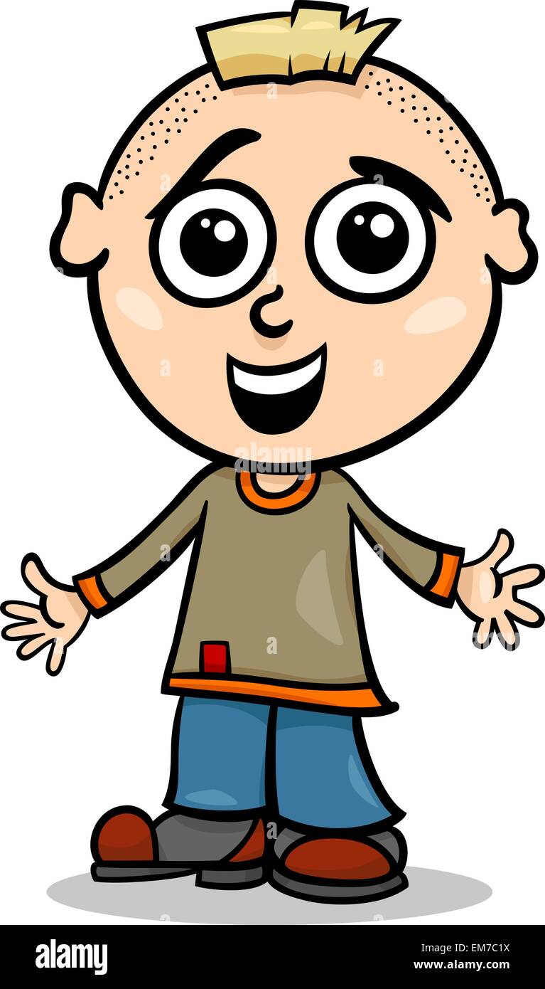 cute little boy cartoon illustration Stock Vector Image & Art - Alamy