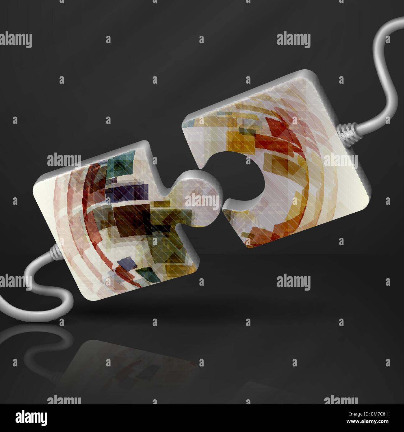 Modern Puzzle Template Stock Vector Image & Art - Alamy
