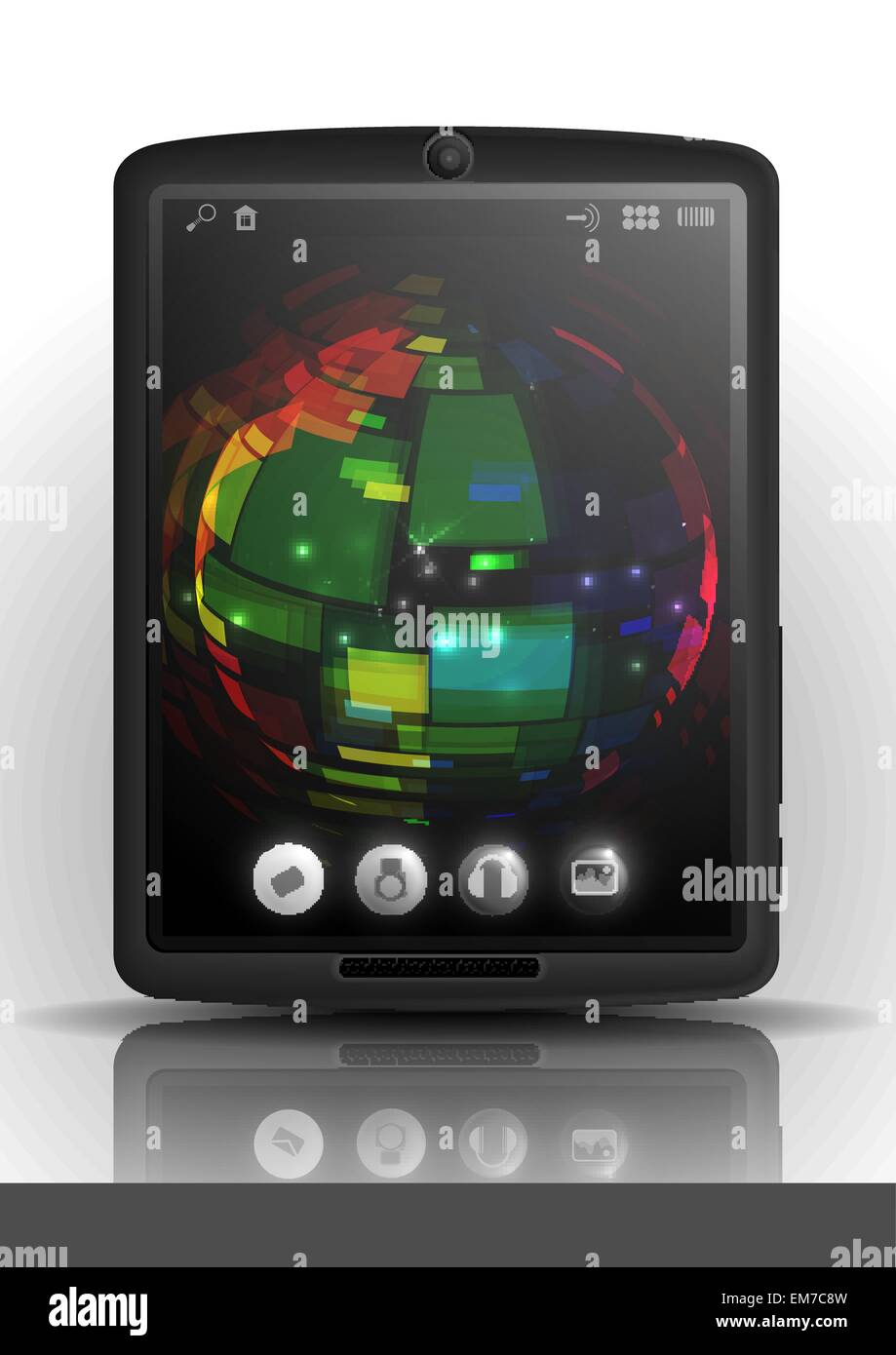 Digital tablet computer world Stock Vector Images - Alamy