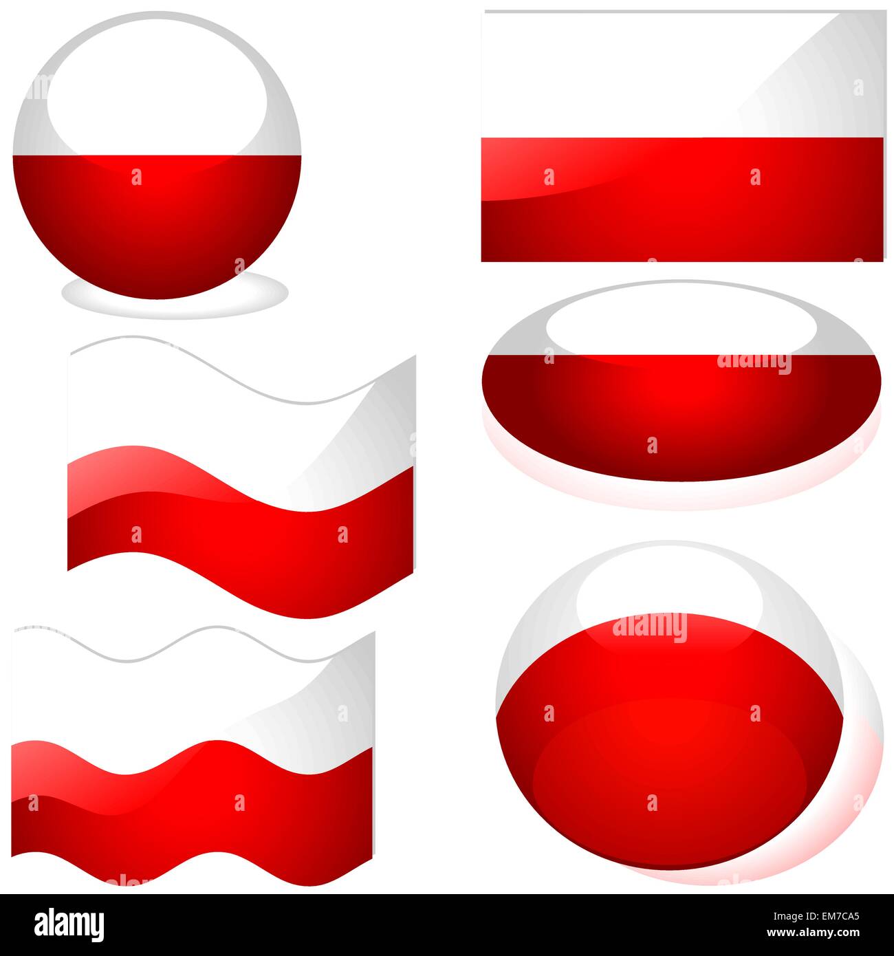 Poland national flag collection Stock Vector Images - Alamy