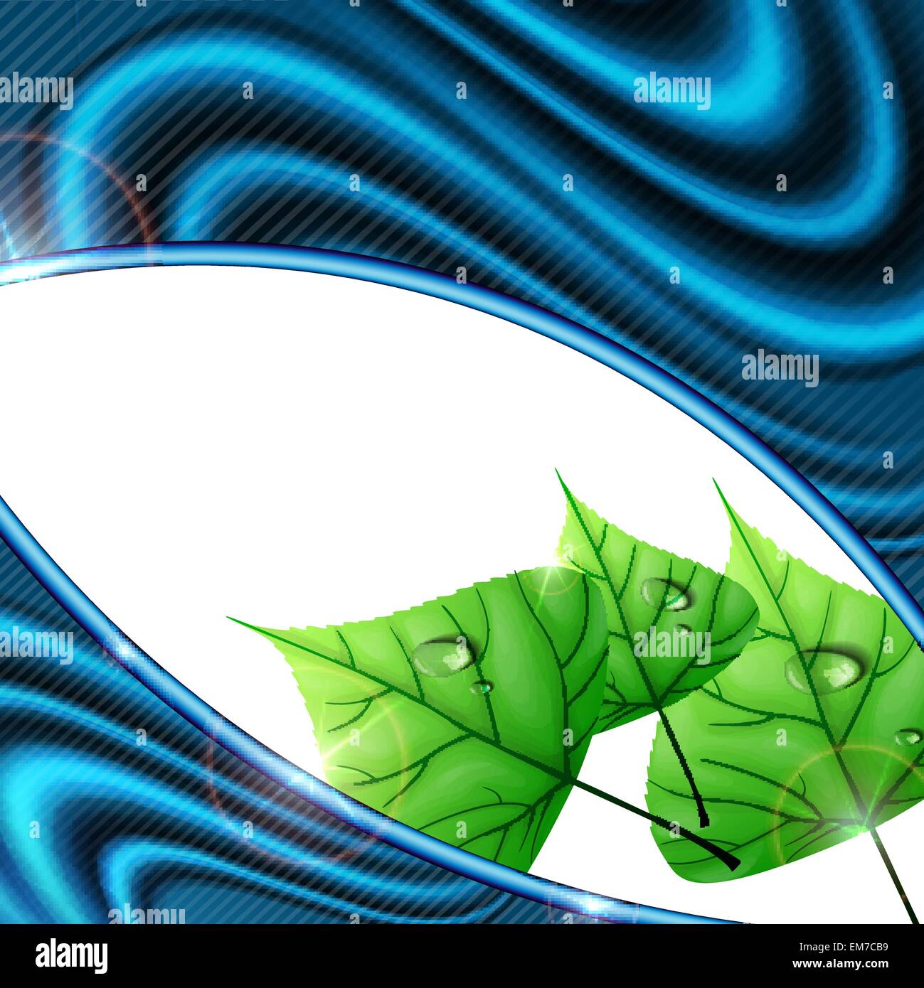 Eco Background With Leaves Stock Vector Image & Art - Alamy