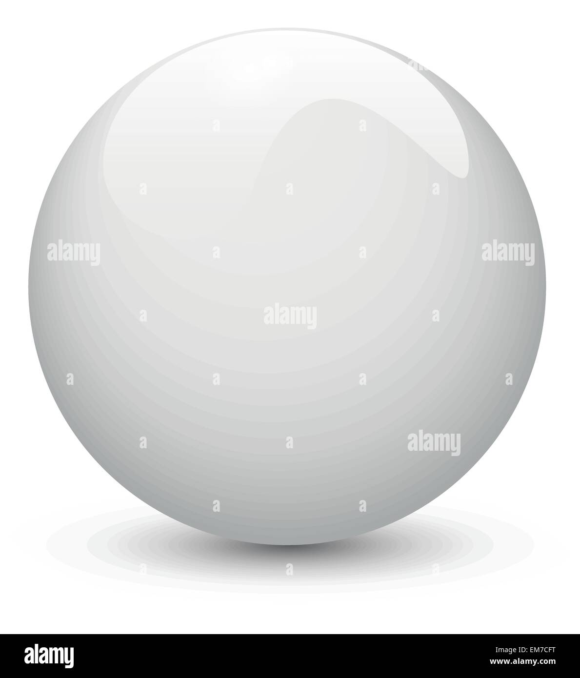 White glossy ball Stock Vector Image & Art - Alamy
