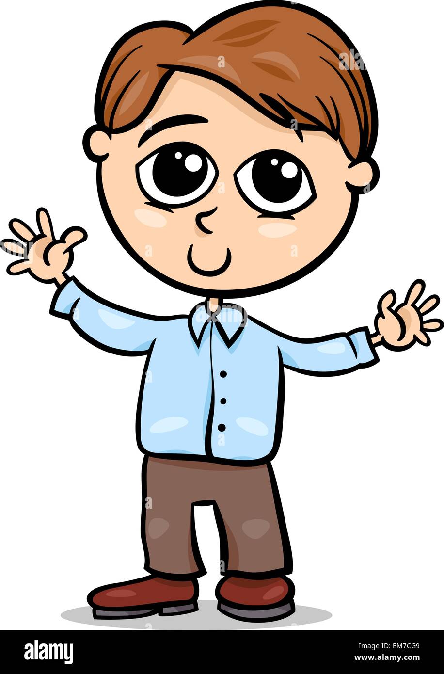 cute little boy cartoon illustration Stock Vector Image & Art - Alamy