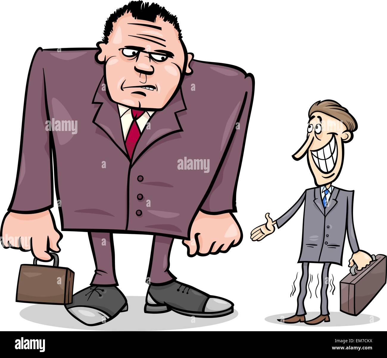 businessmen big and thin cartoon Stock Vector Image & Art - Alamy