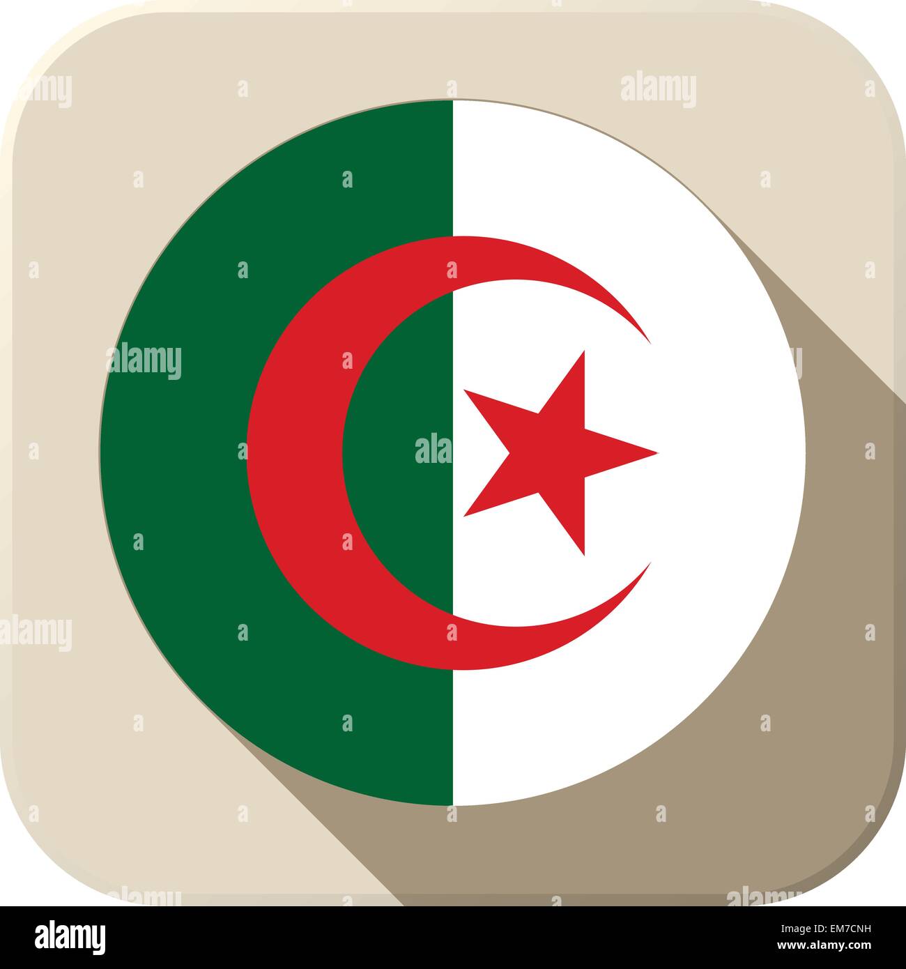 Algerian flag map hi-res stock photography and images - Alamy