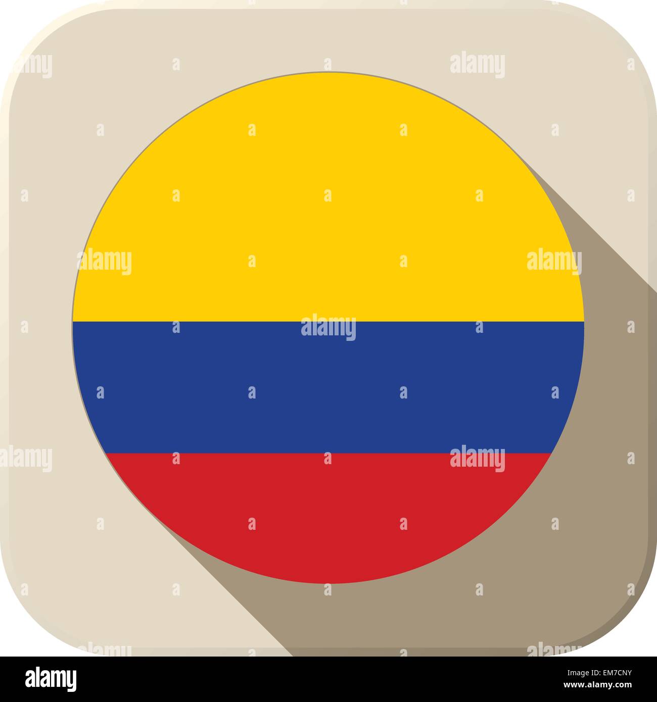 Colombia Flag Button Icon Modern Stock Vector Image & Art - Alamy