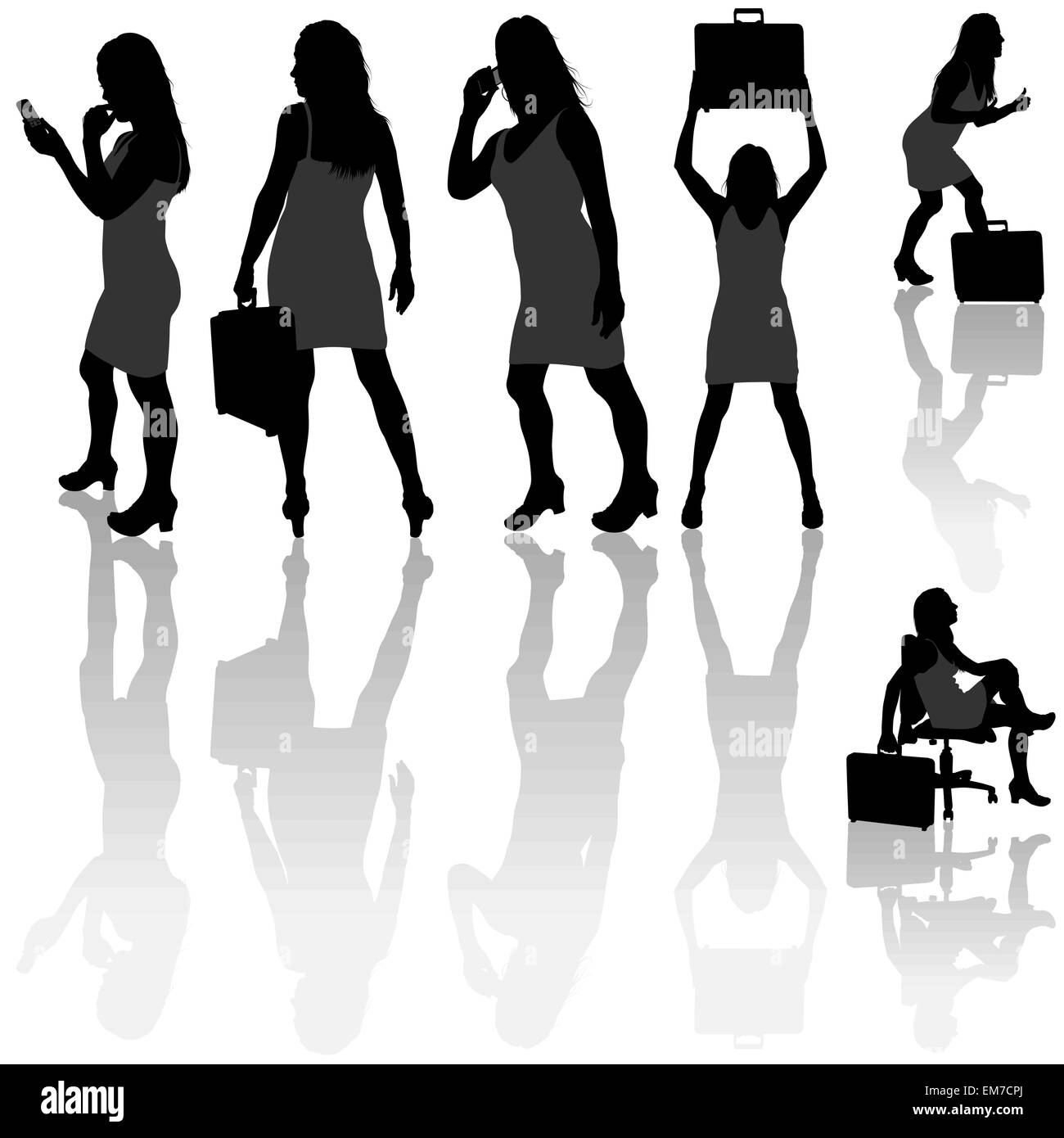 Black business woman Stock Vector Images - Alamy