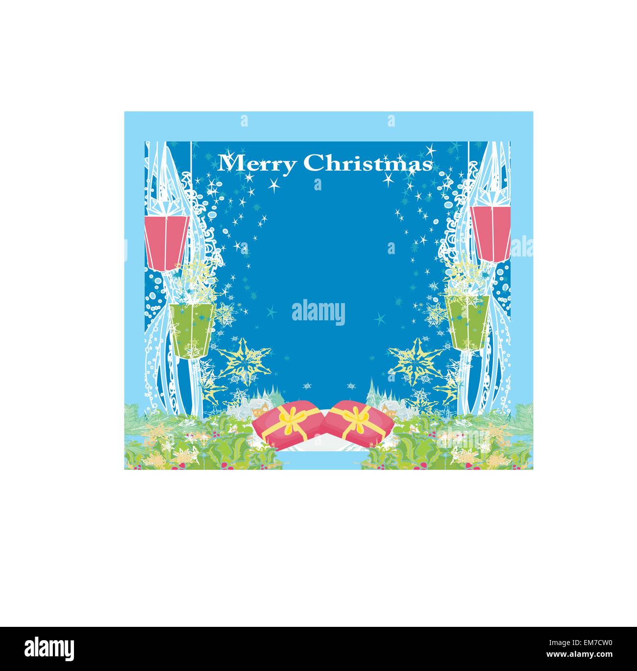 Christmas card frame star Stock Vector Images - Alamy